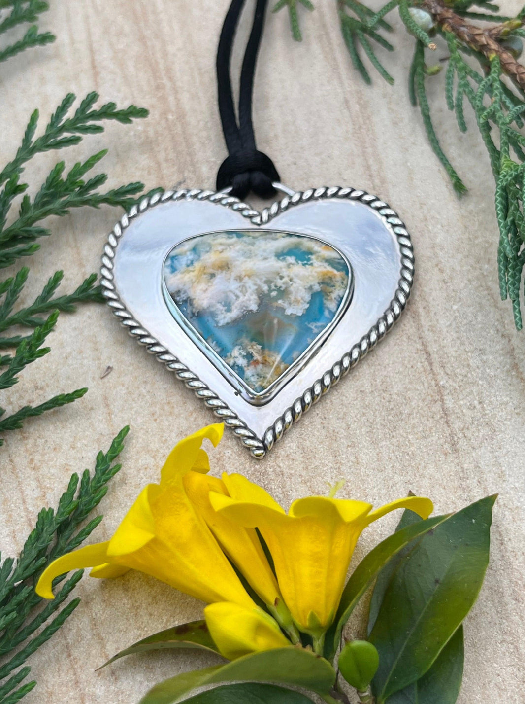 Larimar Wild Heart Necklaces - Boho Sterling Silver - Ellis Cole ...